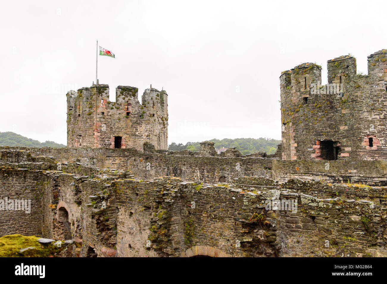 Conway Castle is a medieval fortification in Conwy, Wales, UNESCO World ...