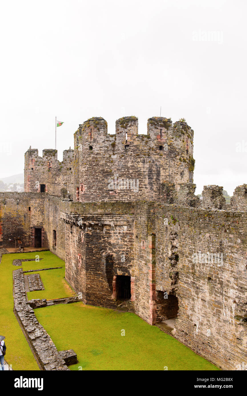 Conway Castle is a medieval fortification in Conwy, Wales, UNESCO World ...