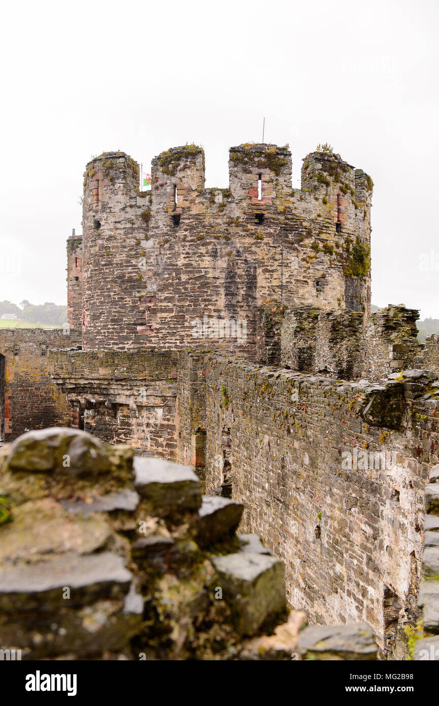 Conway Castle is a medieval fortification in Conwy, Wales, UNESCO World ...