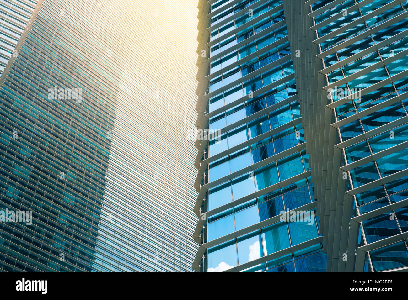 Glass facade of modern city high buildings Stock Photo - Alamy