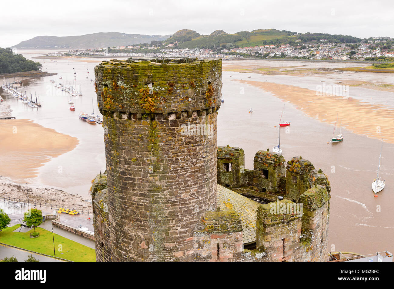Conway Castle is a medieval fortification in Conwy, Wales, UNESCO World ...