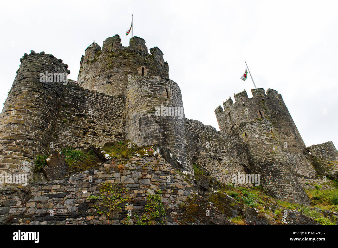 Conway Castle is a medieval fortification in Conwy, Wales, UNESCO World ...