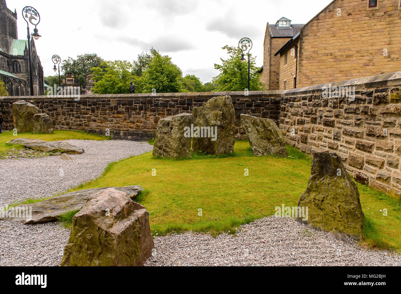 Architecture of the catherdal quarter of Glasgow, Scotland Stock Photo ...