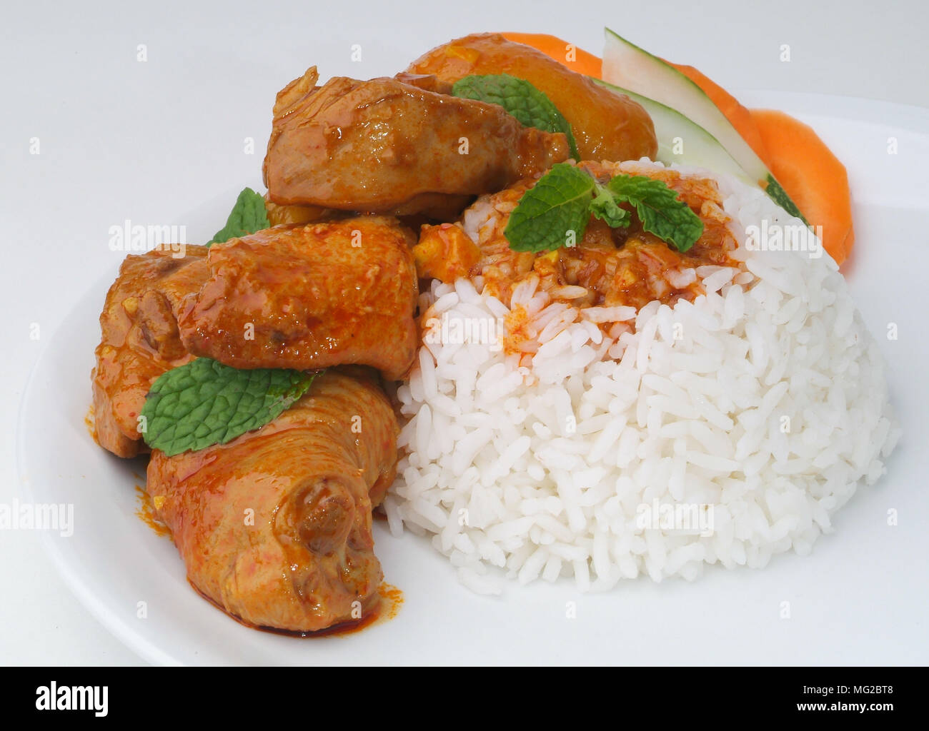Curry Chicken with rice malaysia food Stock Photo - Alamy