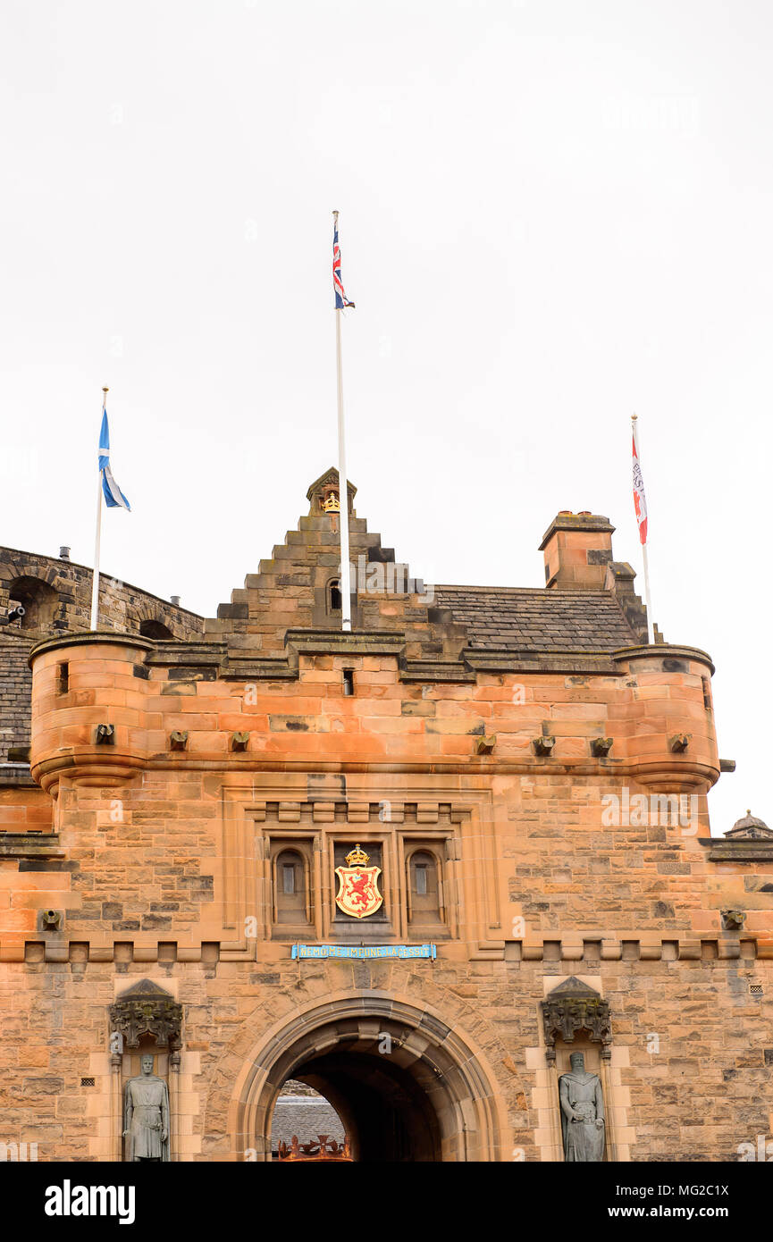 Main entrance to the Edinburgh Castle, Scotland Stock Photo - Alamy
