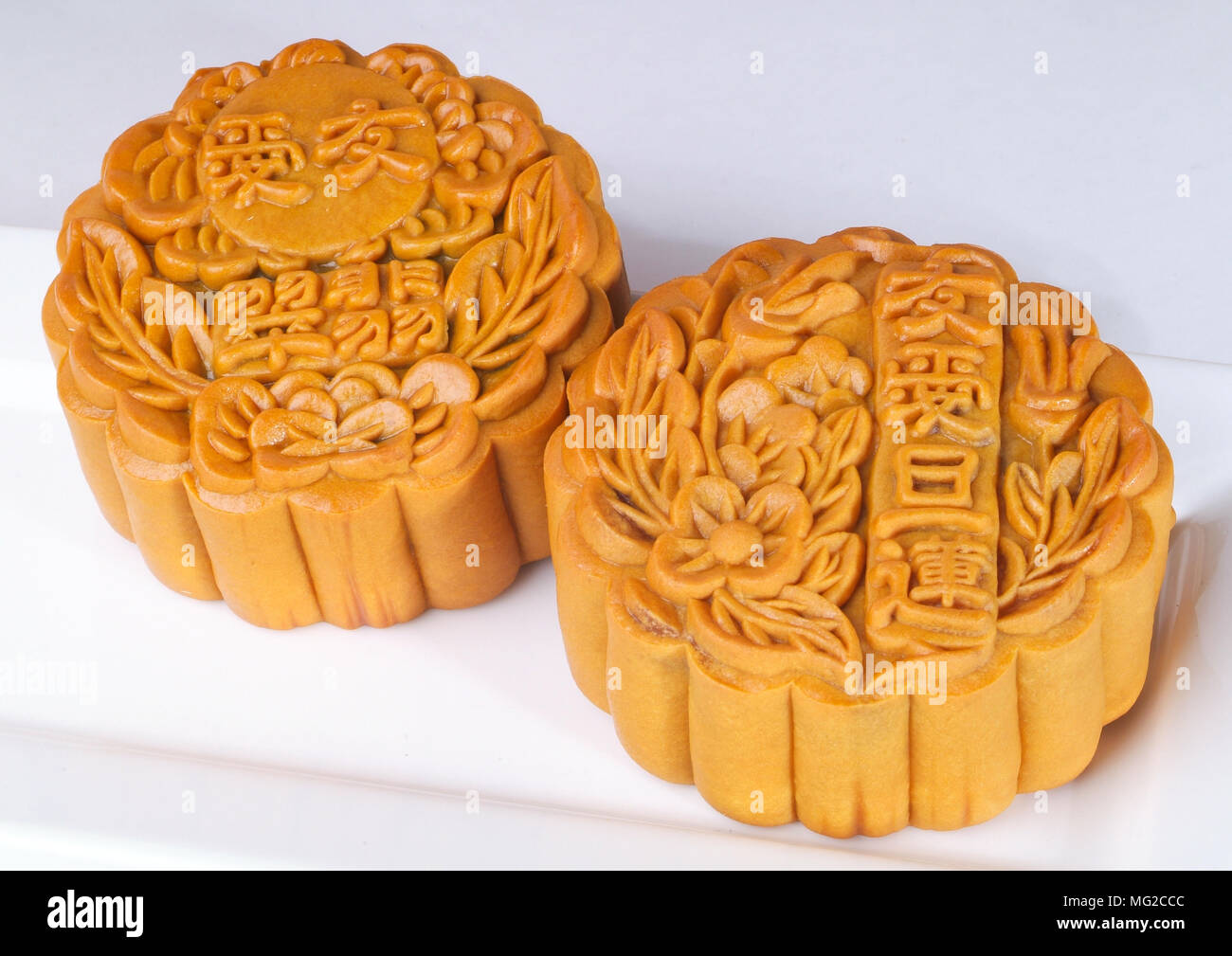 Mooncake, the Chinese words on the mooncake is 'ingredient', not a logo ...