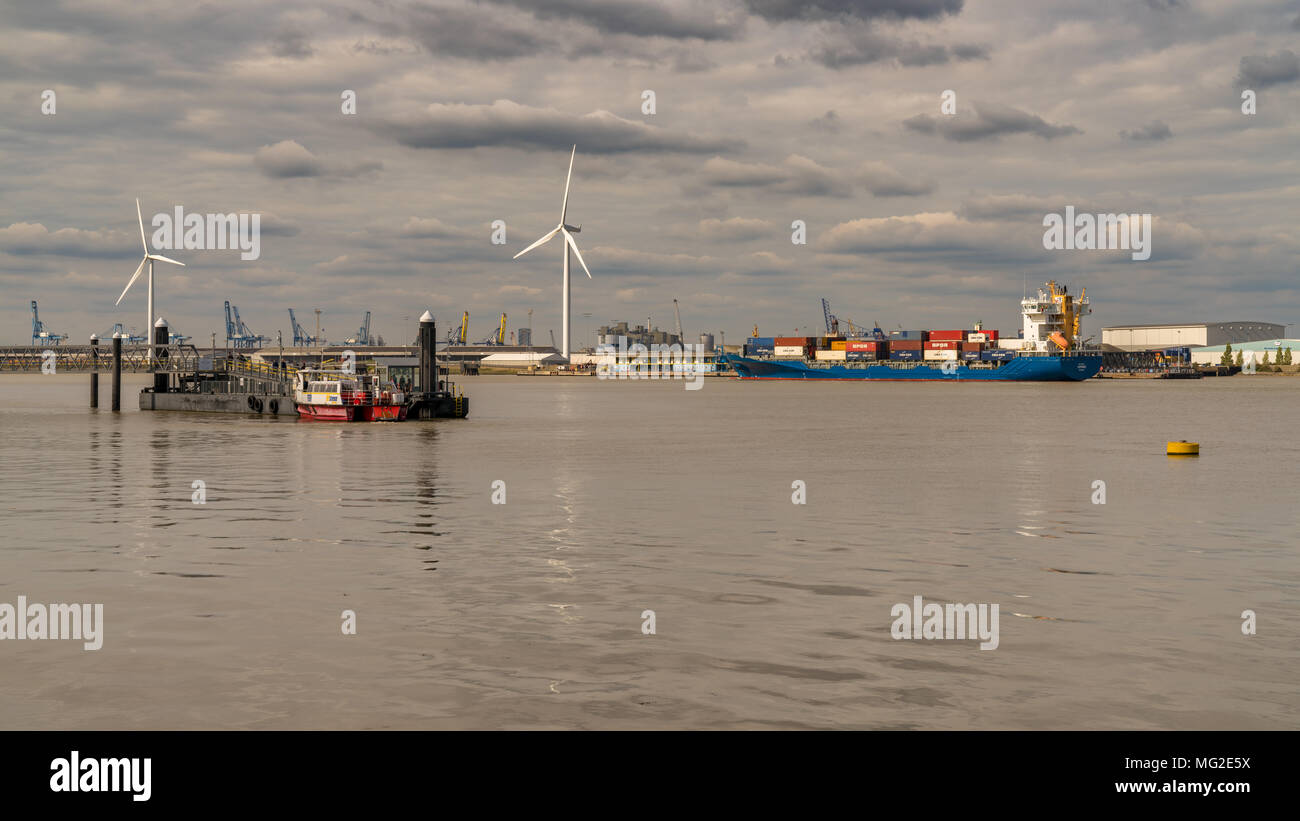 Gravesend, Kent, England, UK - September 23, 2017: View at the River ...