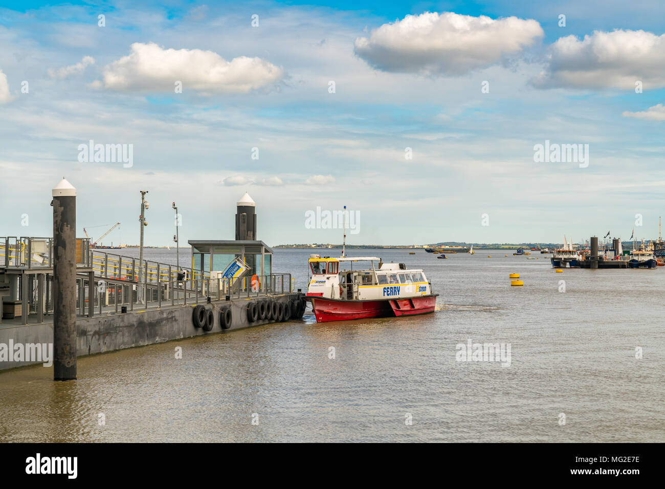 Gravesend, Kent, England, UK - September 23, 2017: View at the River ...