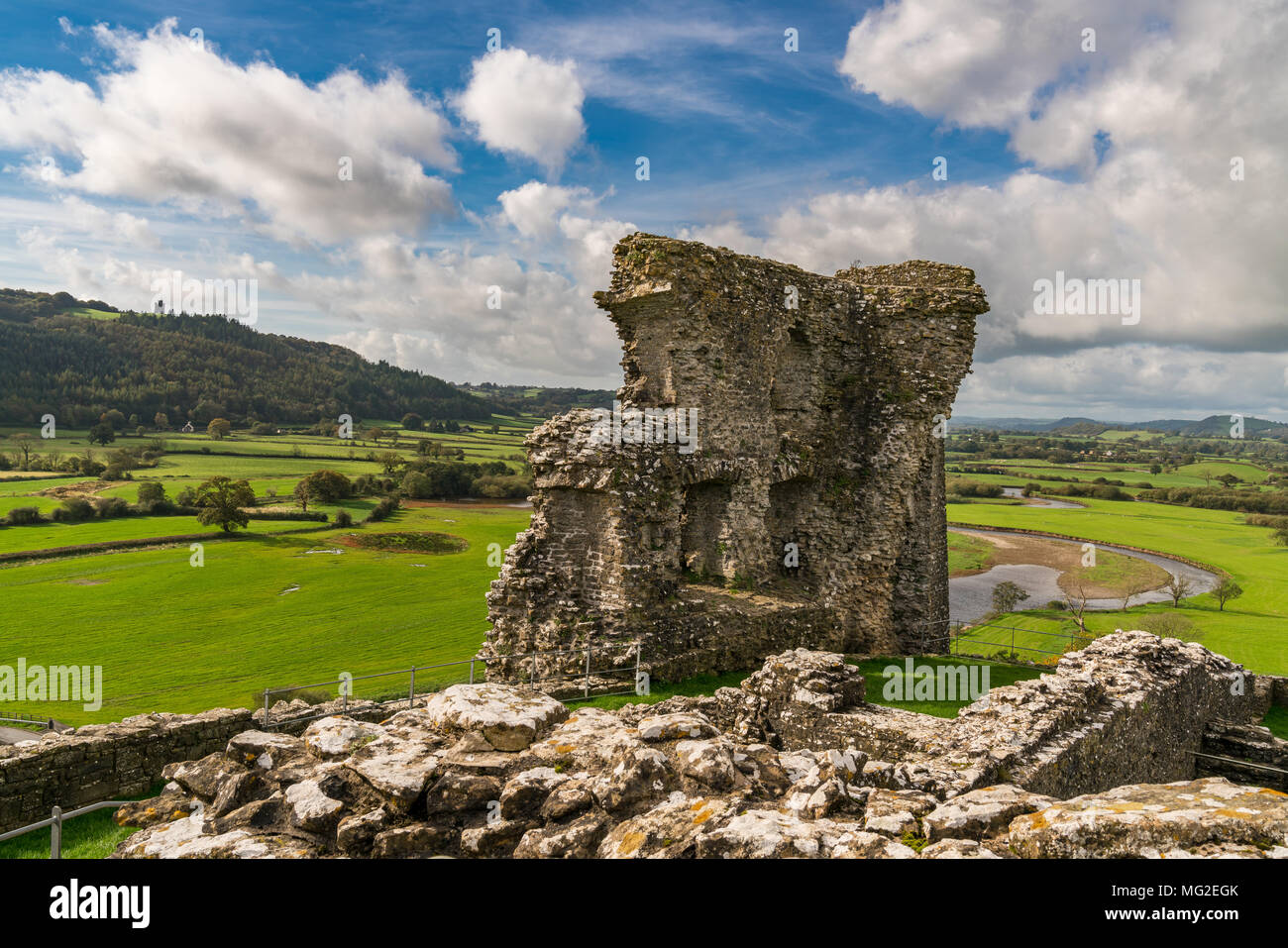Dryslwyn, Carmarthenshire, Wales, UK - October 10, 2017: The remains of ...