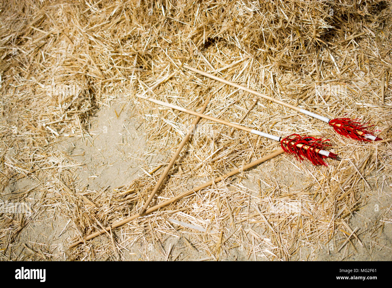 Retro arrow old weapon system archery Stock Photo - Alamy