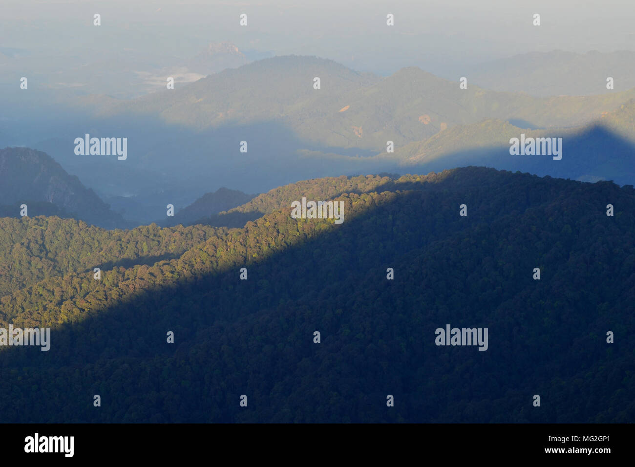 view of the Meratus mountains in South Borneo, Indonesia Stock Photo ...