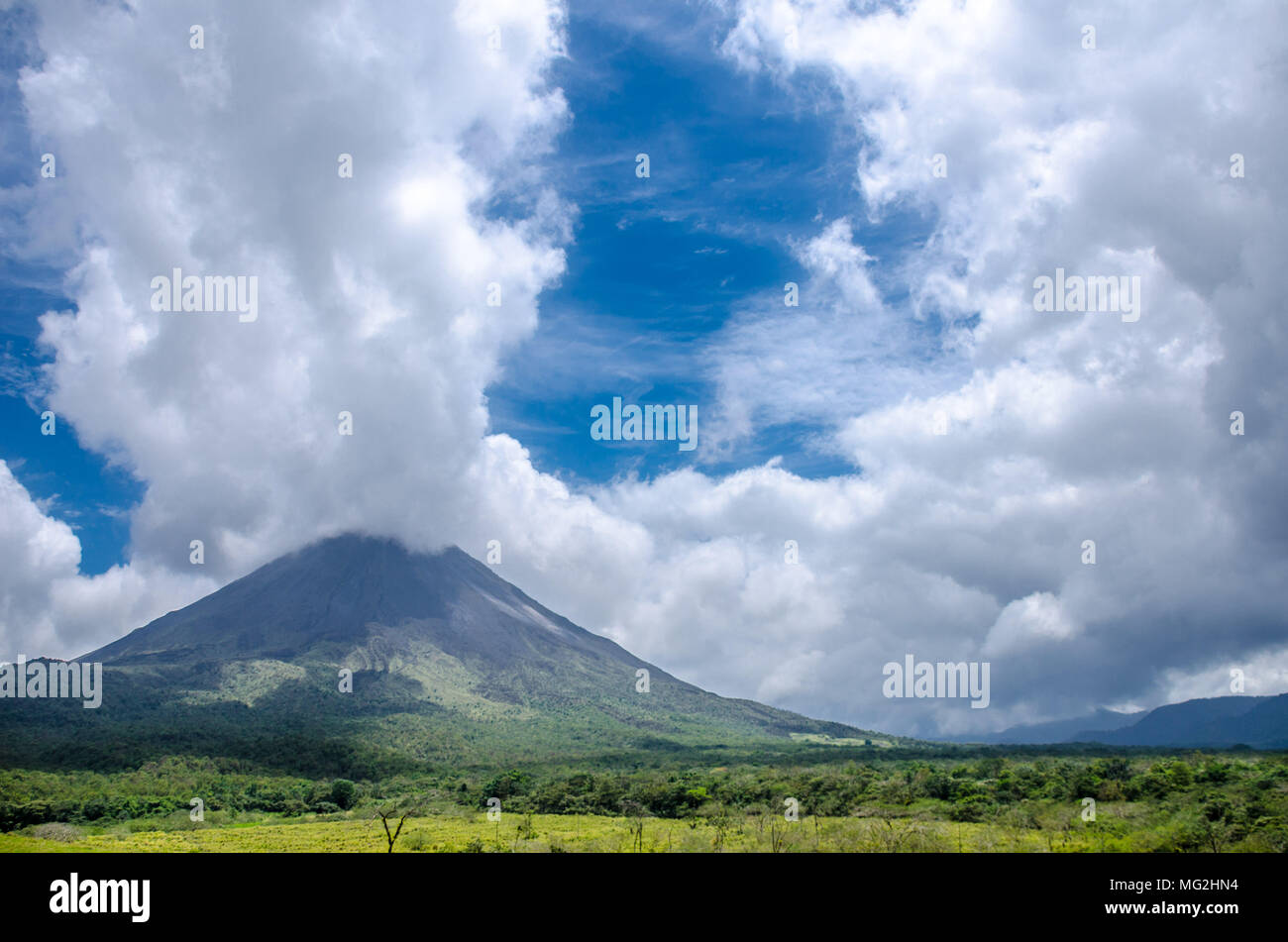 Scenic view of the most remakable volcano at Costa Rica Stock Photo - Alamy