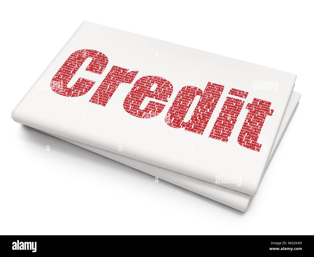 Banking concept: Credit on Blank Newspaper background Stock Photo - Alamy