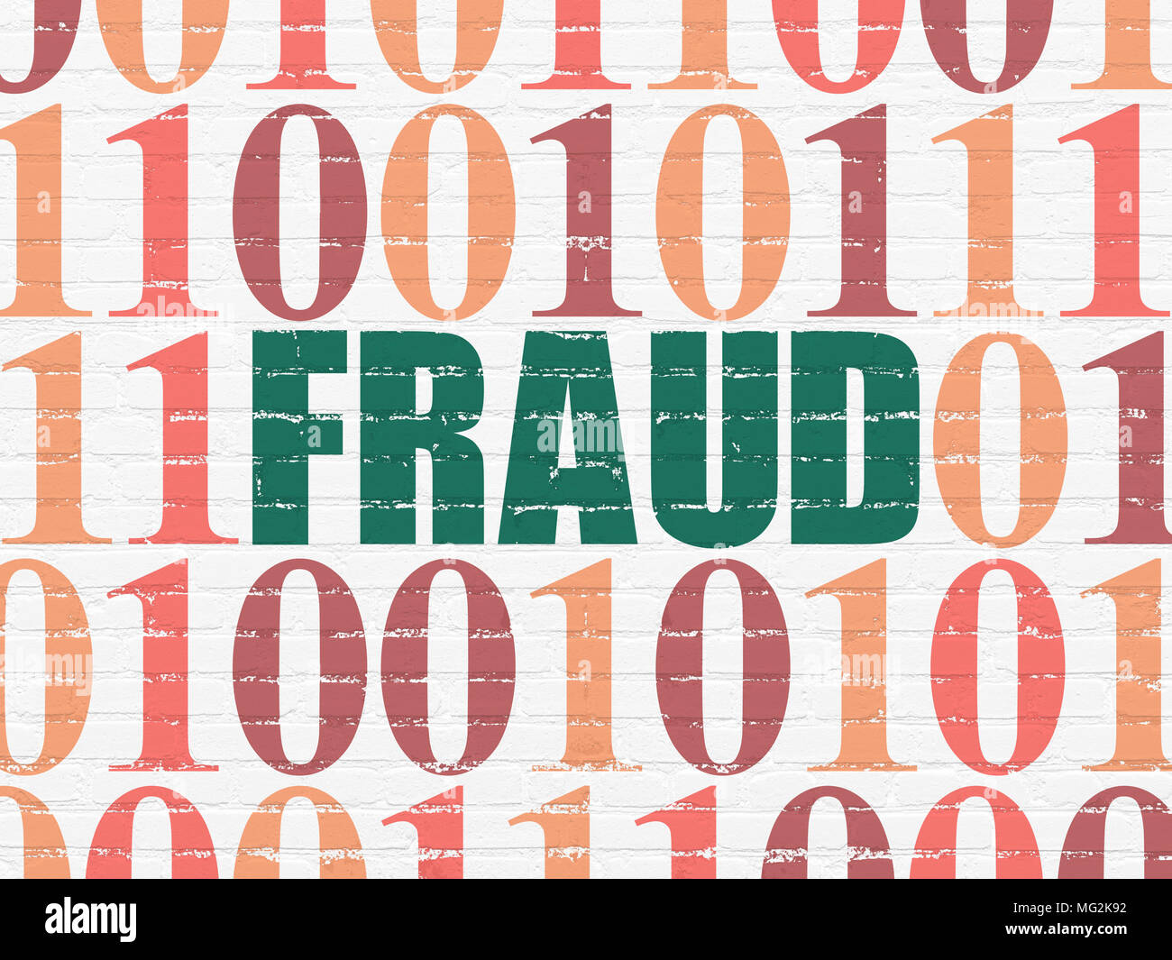 Safety concept: Fraud on wall background Stock Photo - Alamy