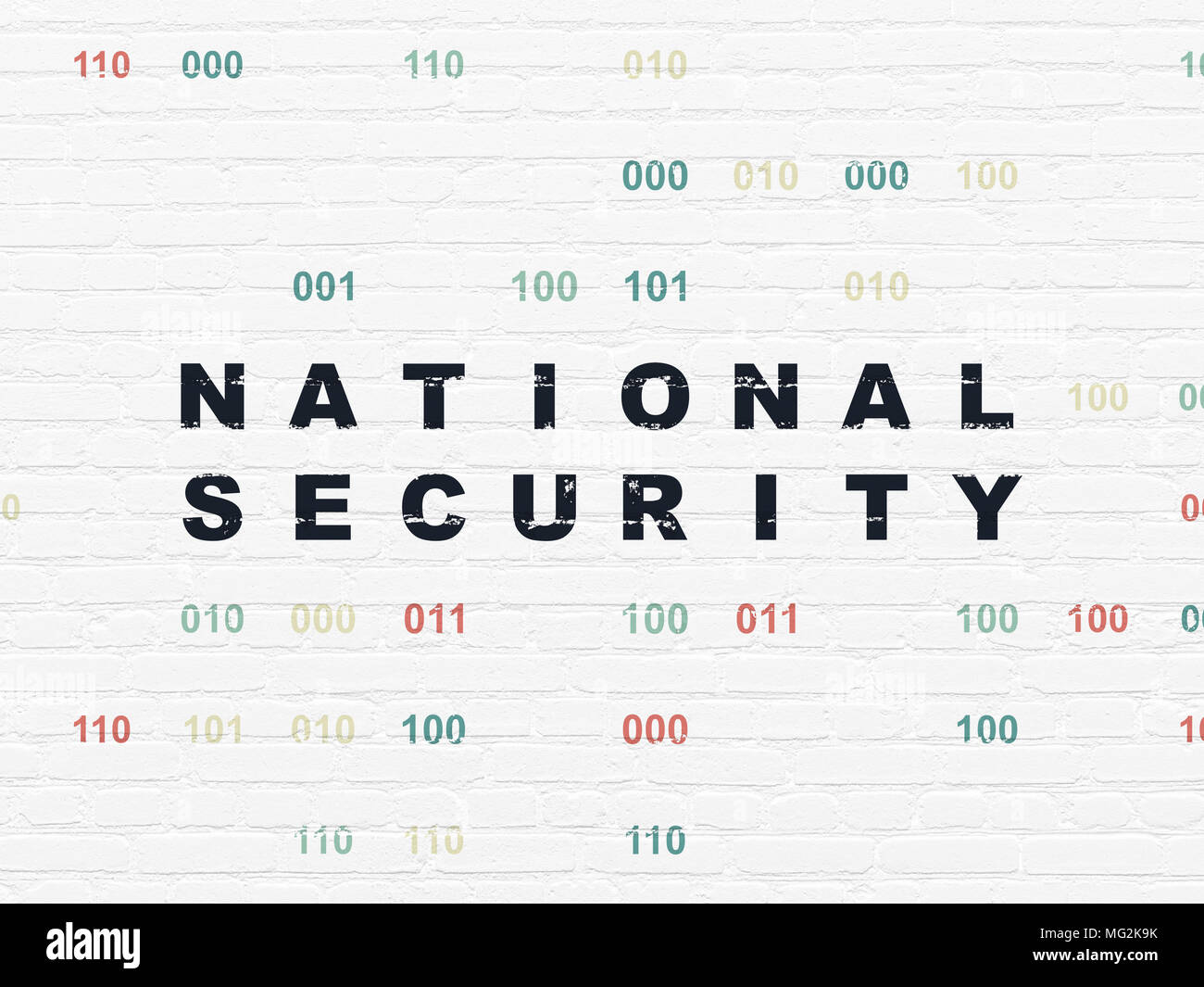 Safety concept: National Security on wall background Stock Photo - Alamy