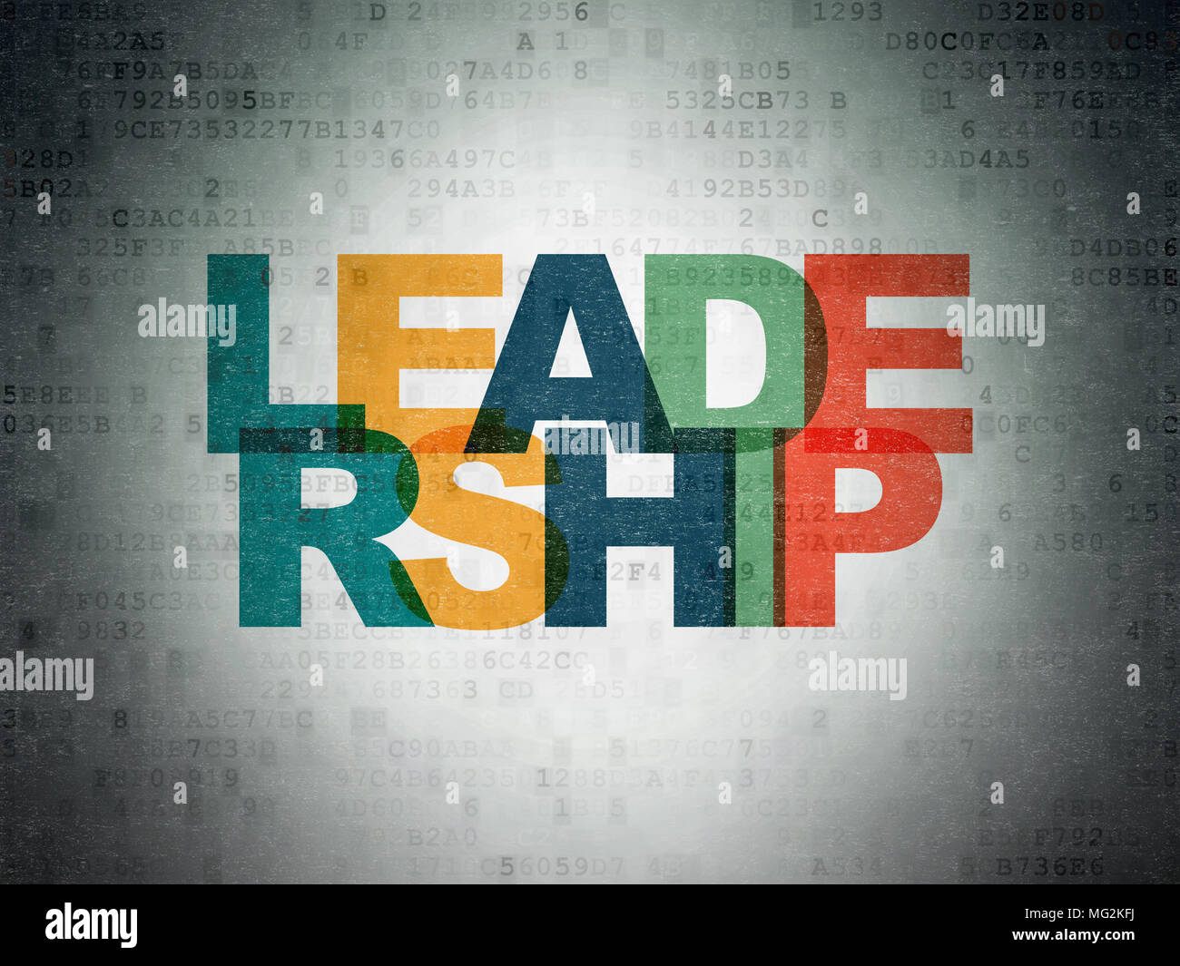 Finance concept: Leadership on Digital Data Paper background Stock ...