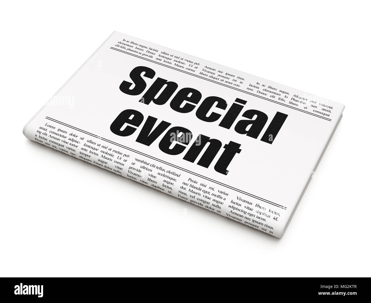 Finance concept: newspaper headline Special Event Stock Photo - Alamy