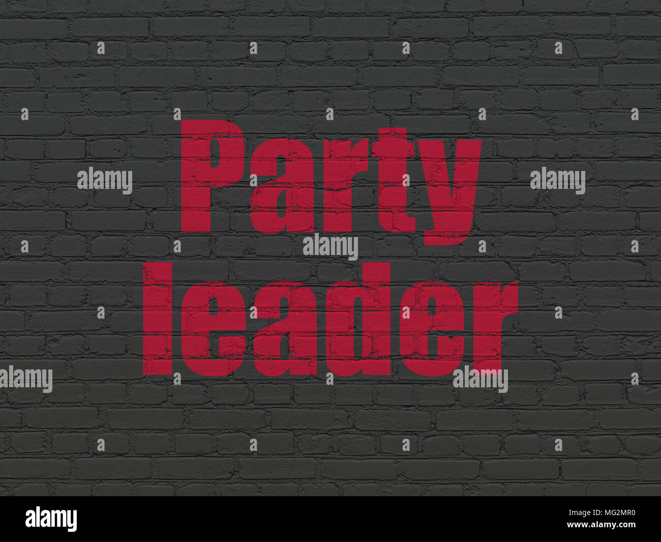 Political concept: Party Leader on wall background Stock Photo - Alamy