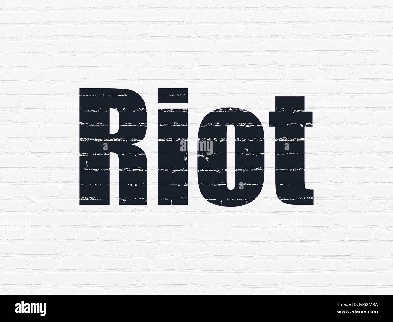 Political concept: Riot on wall background Stock Photo - Alamy