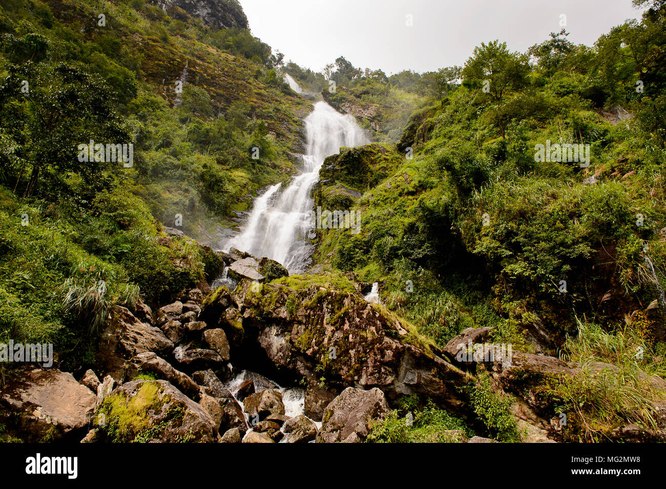 Silver waterfall in Vietnam Stock Photo - Alamy