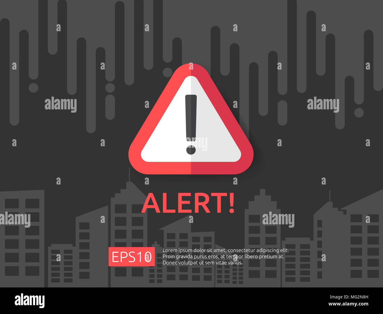 attention exclamation warning alert mark symbol sign with cloud and ...