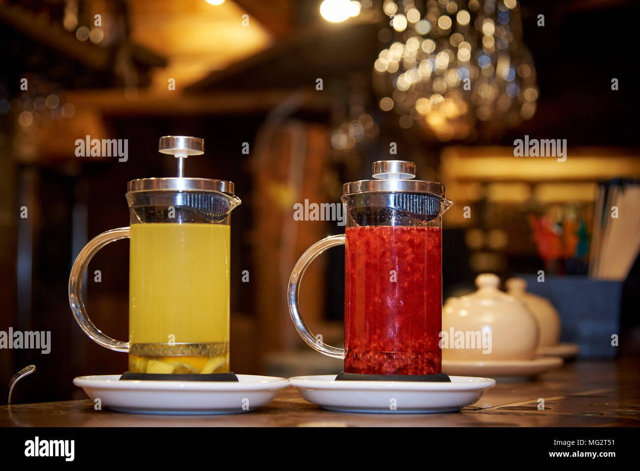 Brewing fruit tea Stock Photo - Alamy
