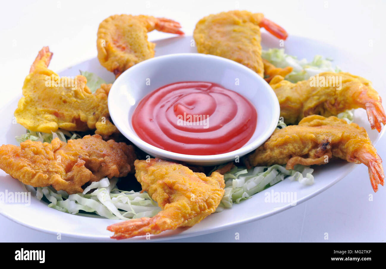 shrimp on plate Stock Photo - Alamy
