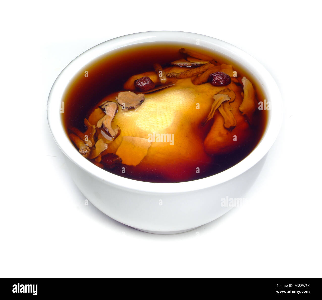 essence chicken. Chinese herbs and medicine Stock Photo - Alamy