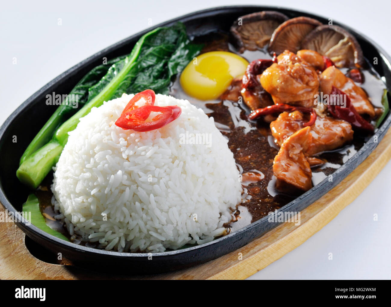 chinese food, sizzling rice - malaysian food Stock Photo - Alamy