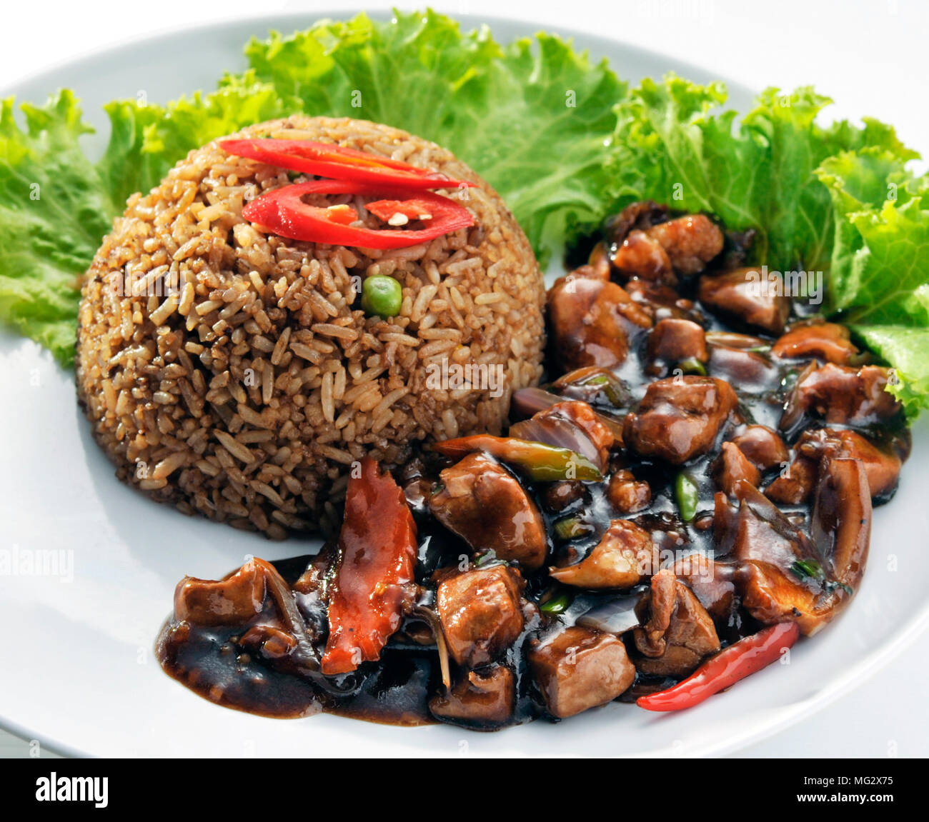 fried rice. Part of a series of nine Asian food dishes Stock Photo - Alamy