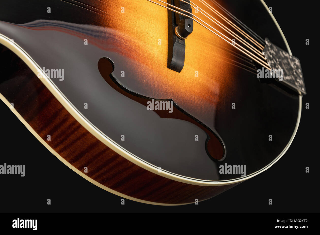 Mandolin isolated on black background. Music concept Stock Photo - Alamy