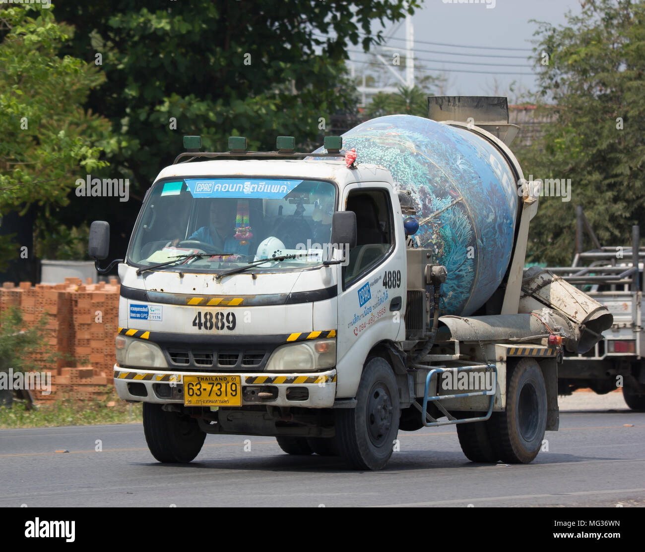 CHIANG MAI, THAILAND - APRIL 5 2018: Concrete truck of CPAC Concrete ...