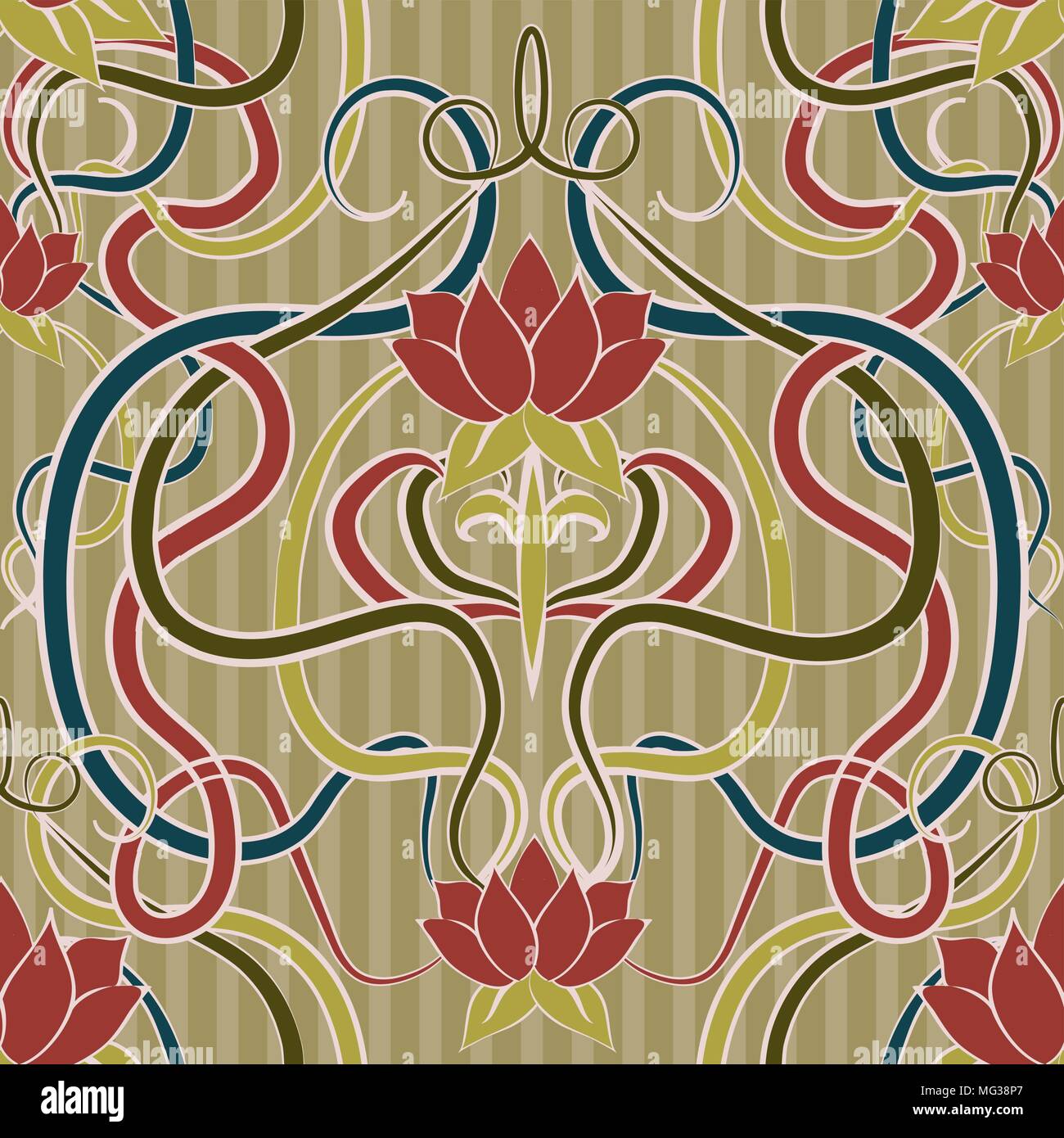 Art Nouveau Patterns Vector