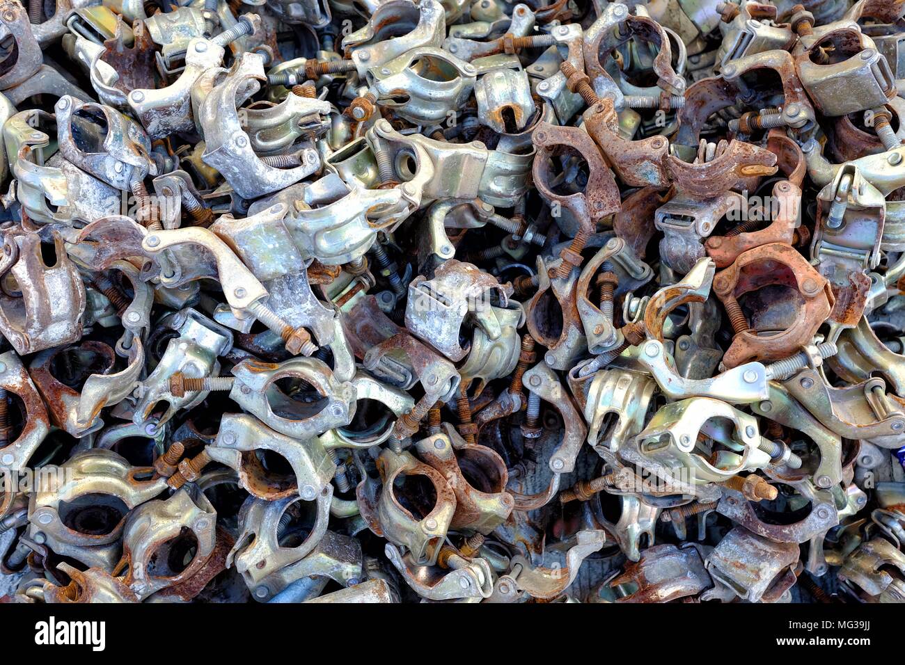 Rusty Scaffolding Components Stock Photo - Alamy