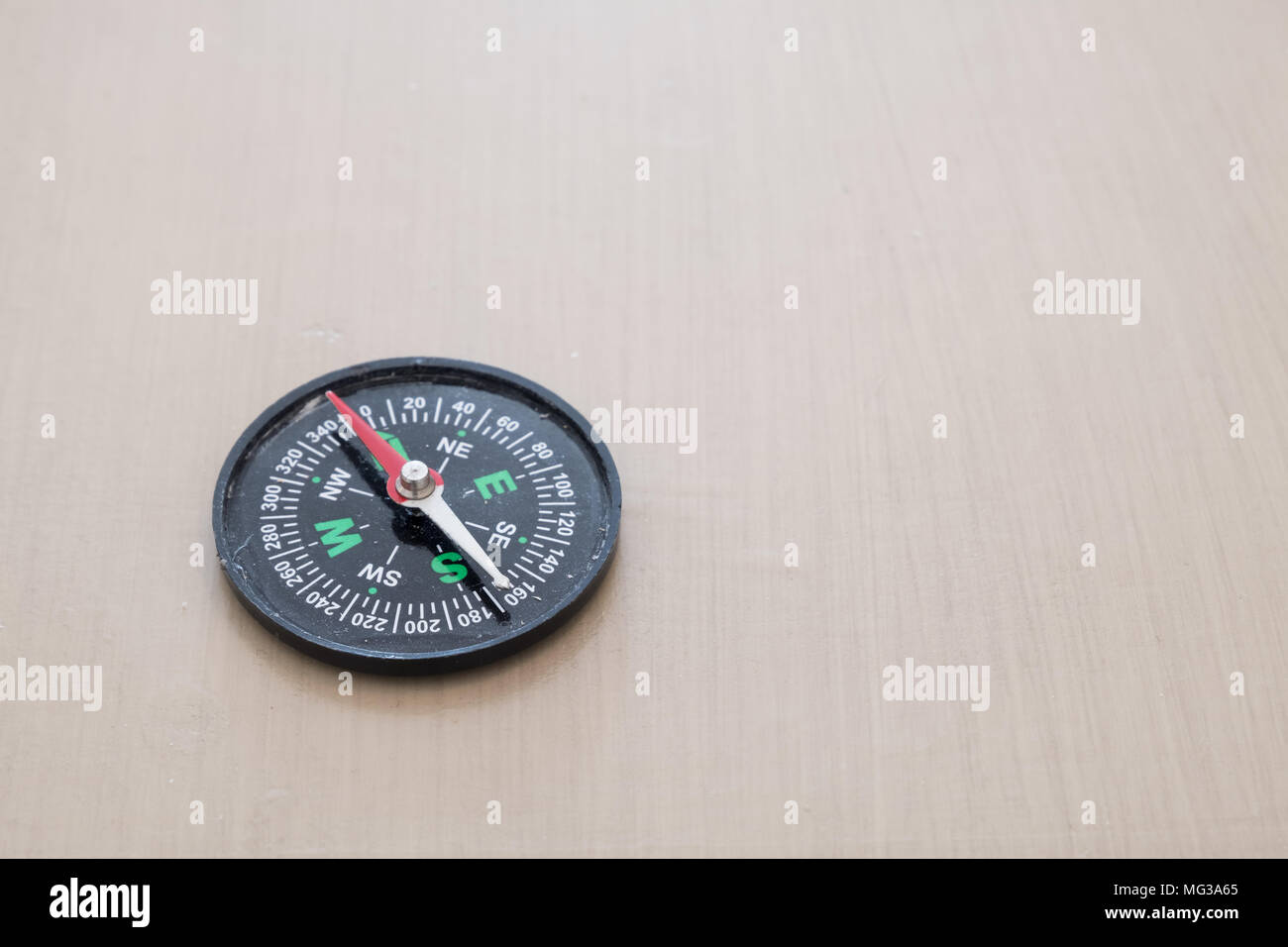 Antique compass close up on wood background. Compass. Navigation ...
