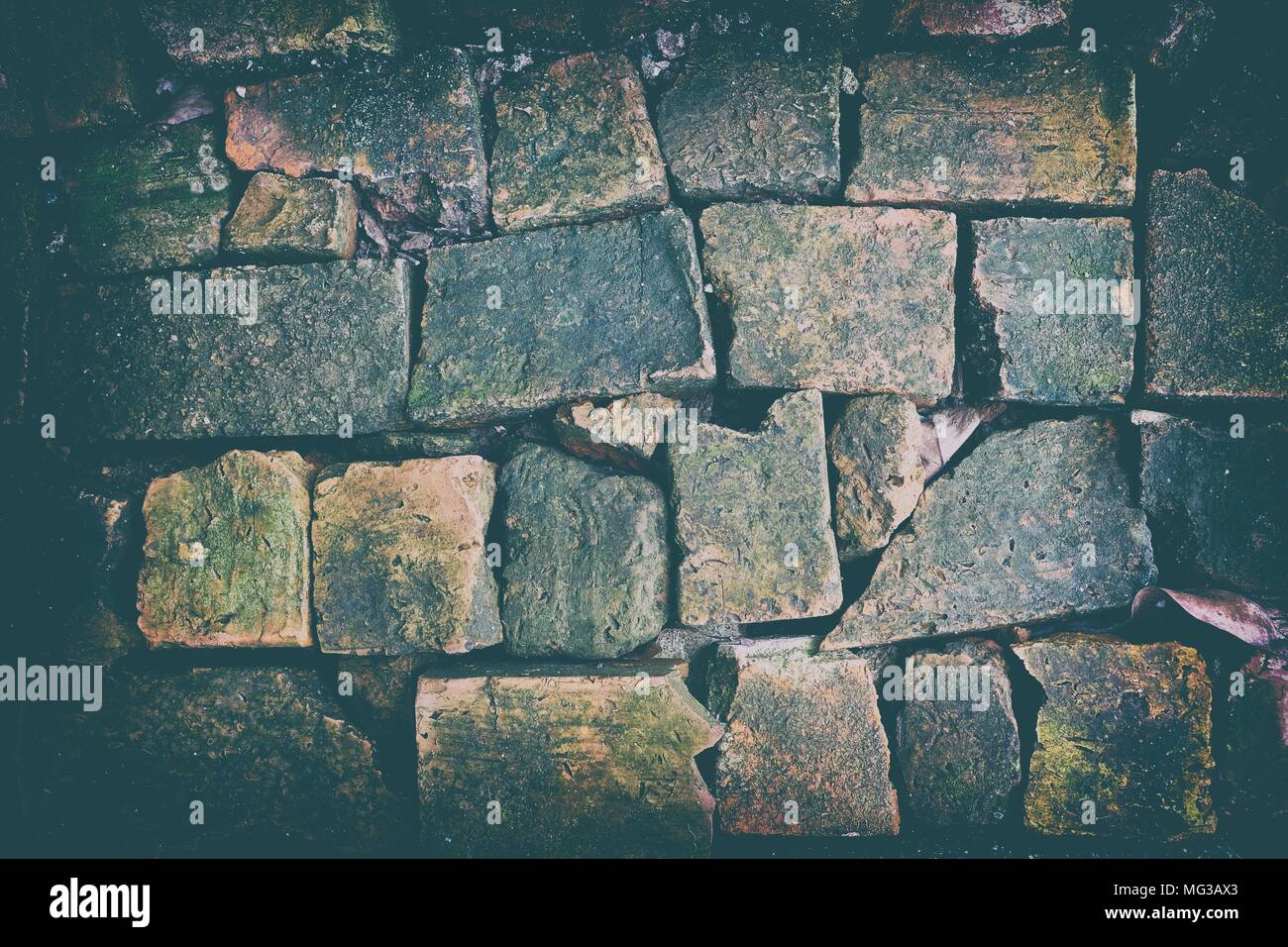Brick Ground Background in Vintage Style Stock Photo - Alamy