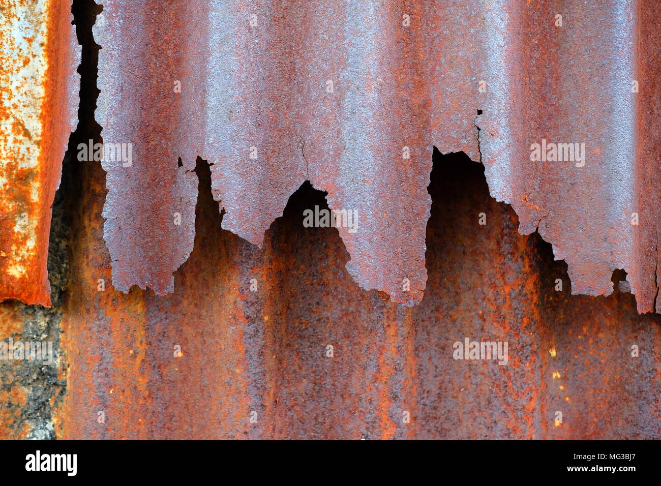 Decay Zinc Wall Background Stock Photo - Alamy