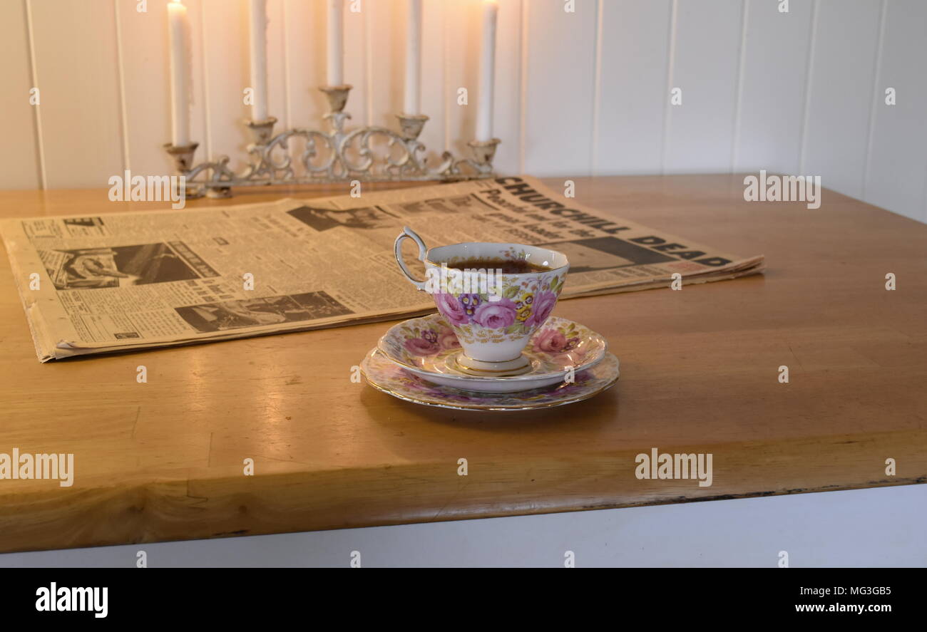 READING BY CANDLE LIGHT Stock Photo - Alamy