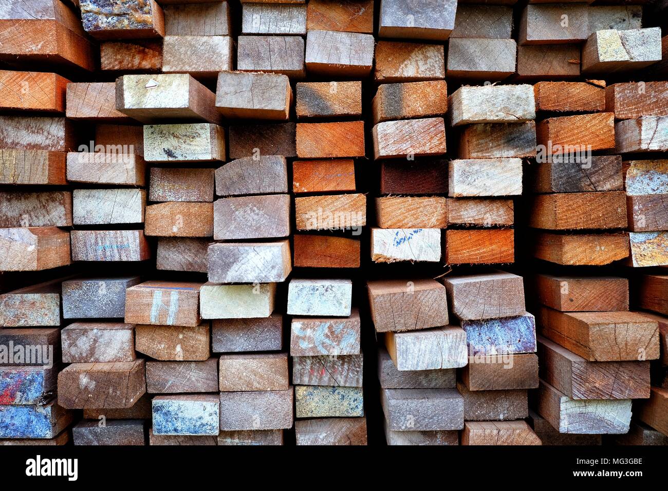 Stack of Wood Background Stock Photo - Alamy