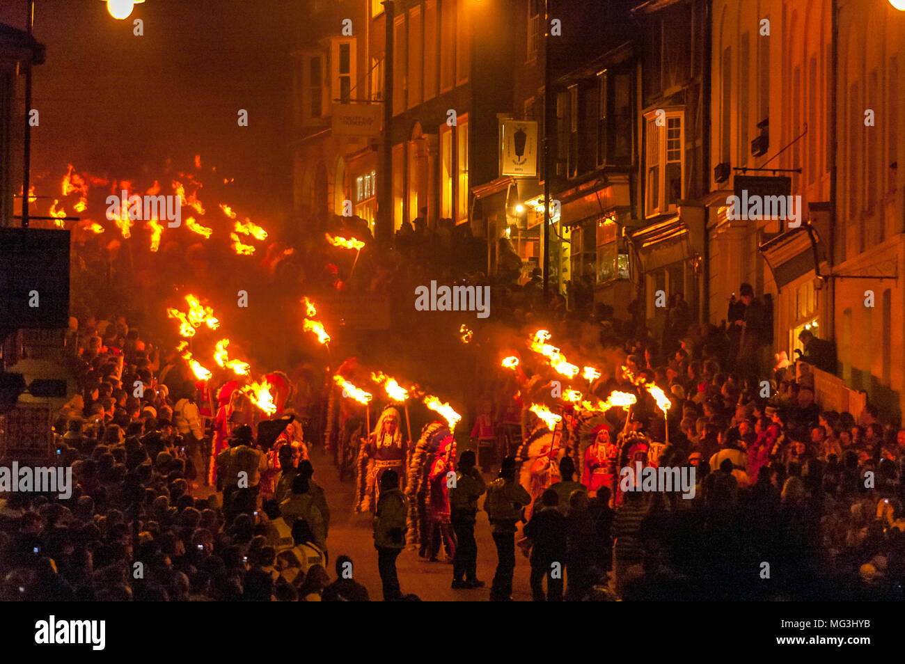 Lewes bonfire night parade Stock Photo - Alamy