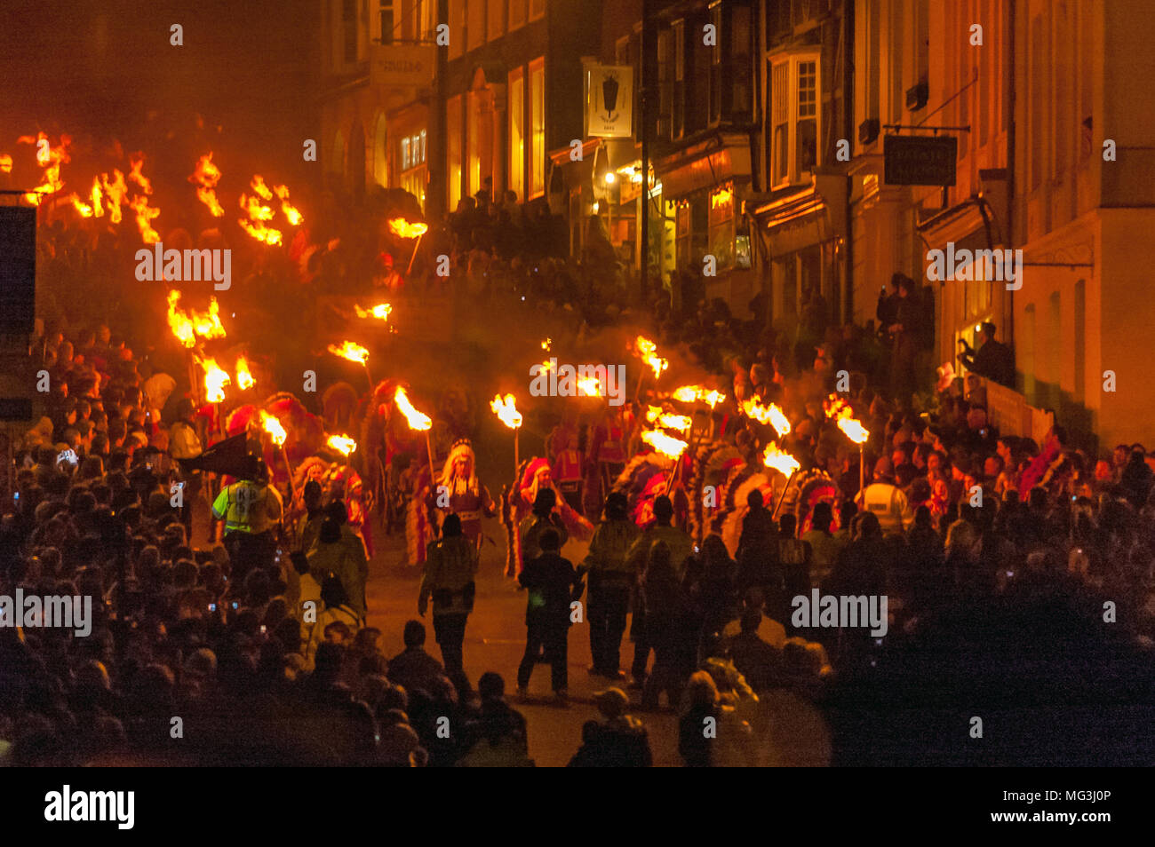 Lewes bonfire night parade Stock Photo - Alamy
