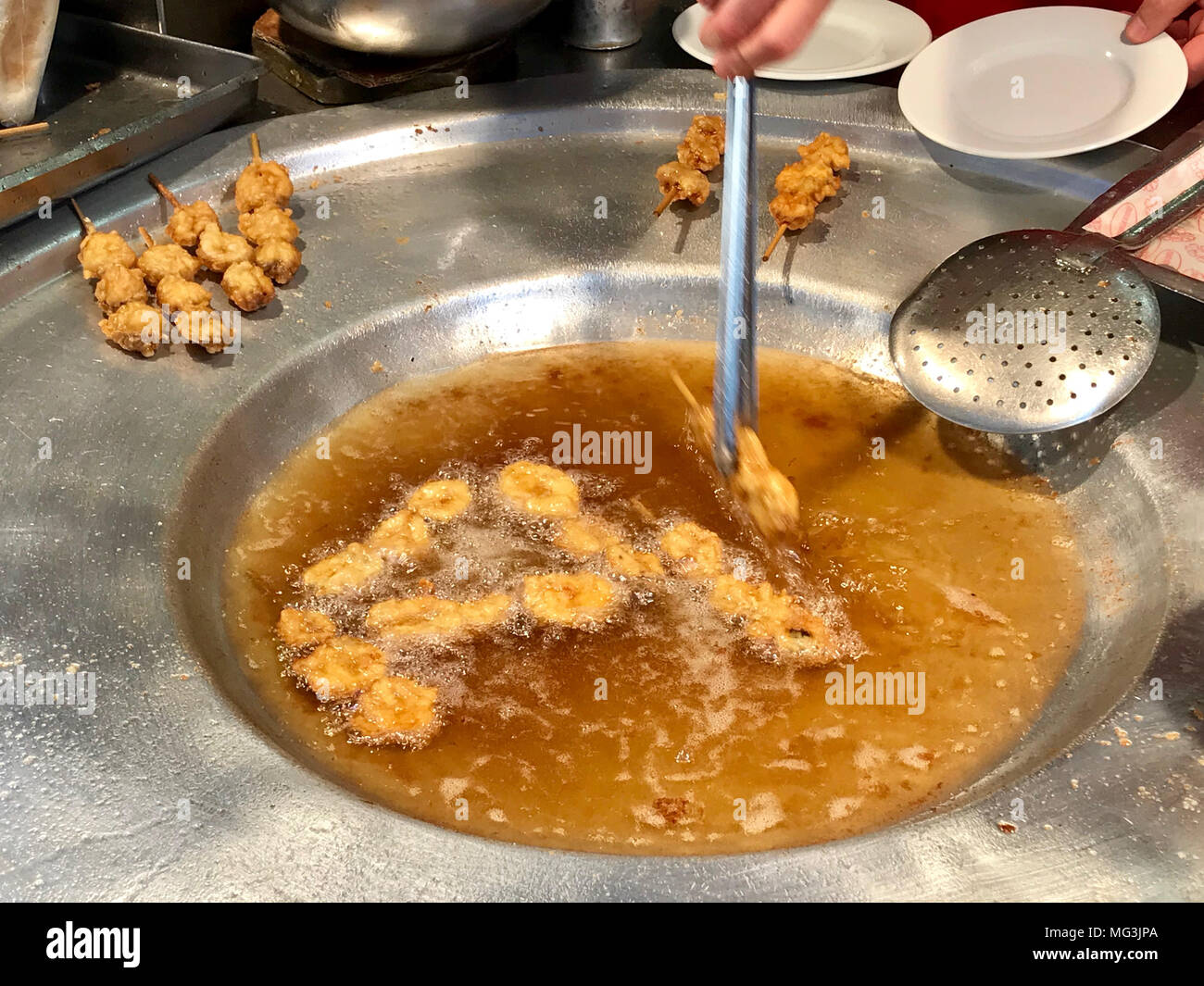Turkish Street Food Fried Crispy Mussels / Midye Tava. Traditional Food ...