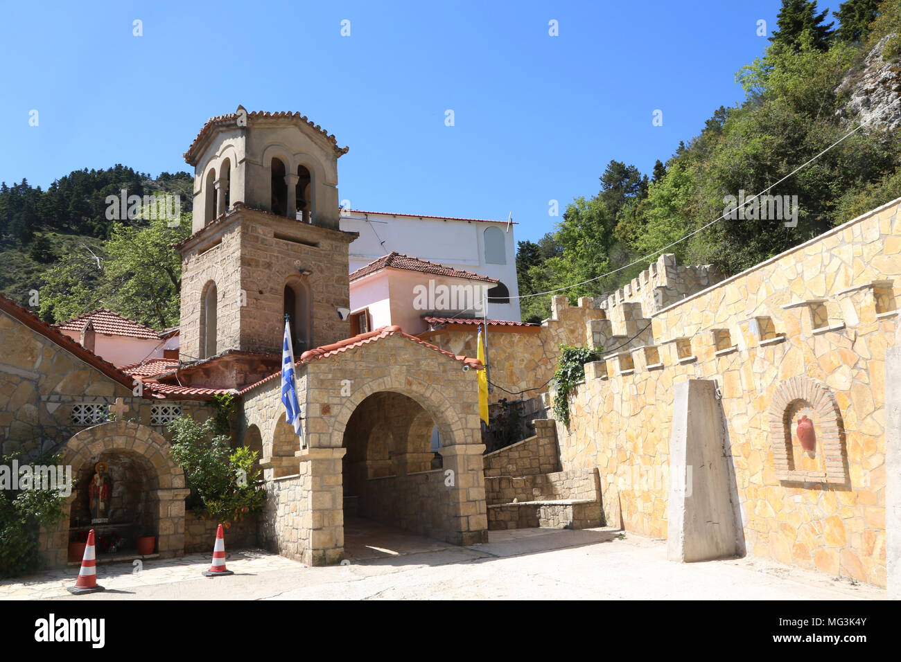 Greece, Trikala Korinthias, Saint Vlasios Monastery Stock Photo - Alamy