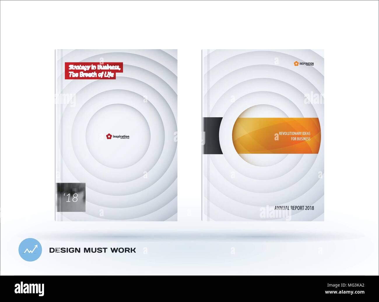 Brochure design paper-cut template. Colourful yellow grey creative ...