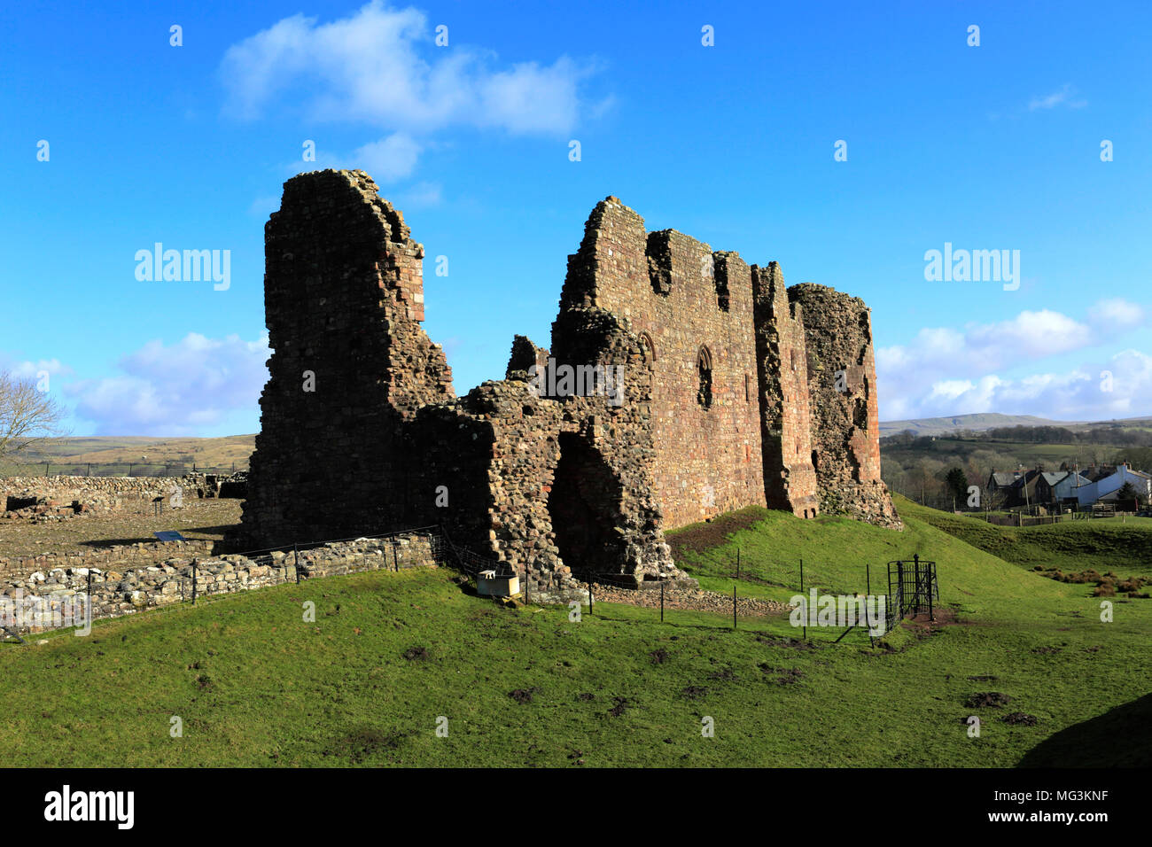 The Ruins of Brough Castle, Brough village, English Heritage Site ...
