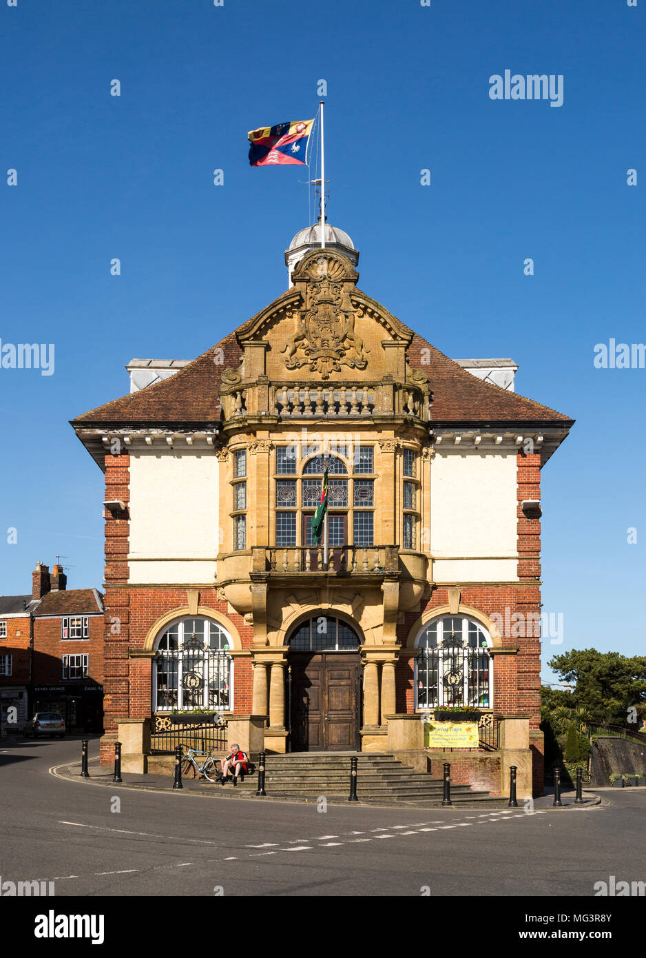 Historic town hall building in centre of Marlborough, Wiltshire ...