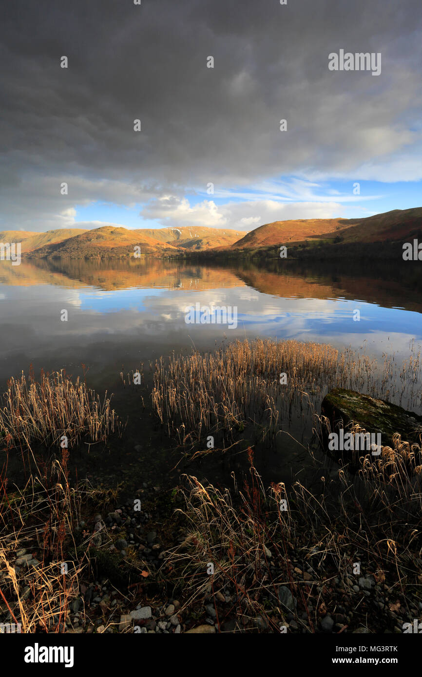 Spring view of Ullswater from Glenridding, Lake District National Park ...