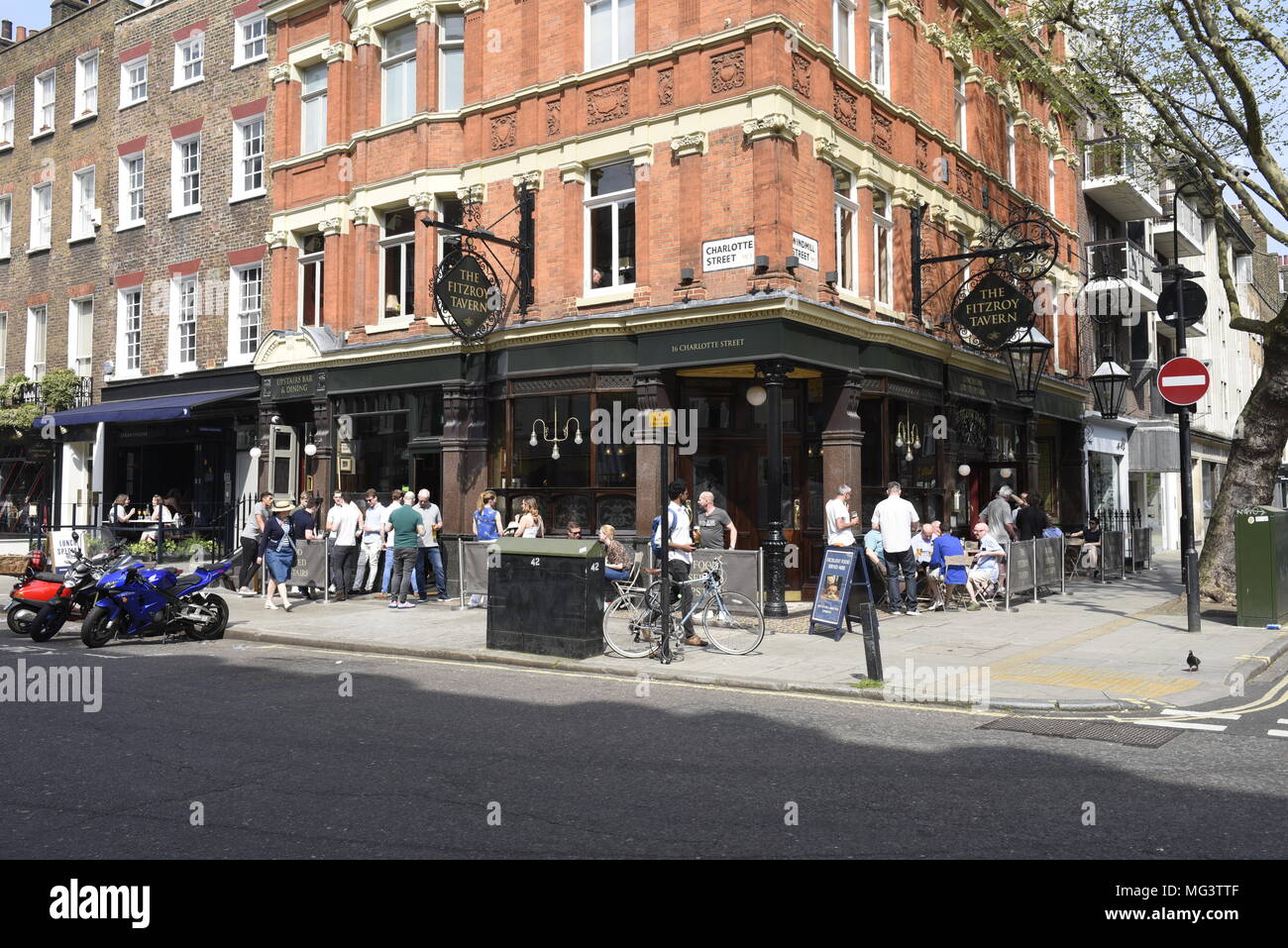 The Fitzroy Tavern, 16 Charlotte St, Fitzrovia, London W1T 2LY. A ...