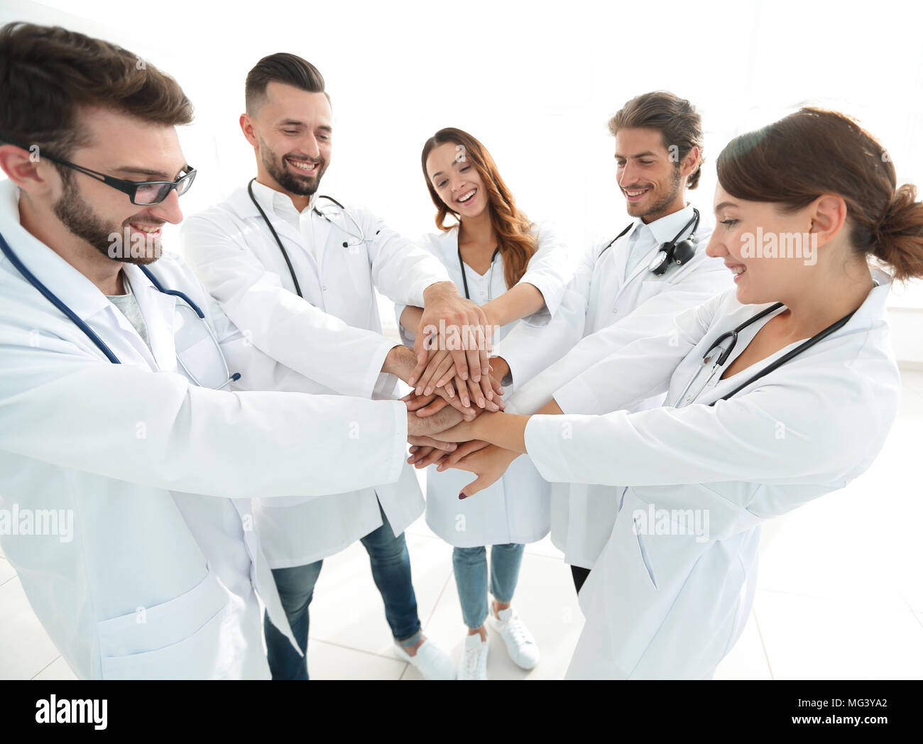 Group portrait medical staff studio hi-res stock photography and images ...