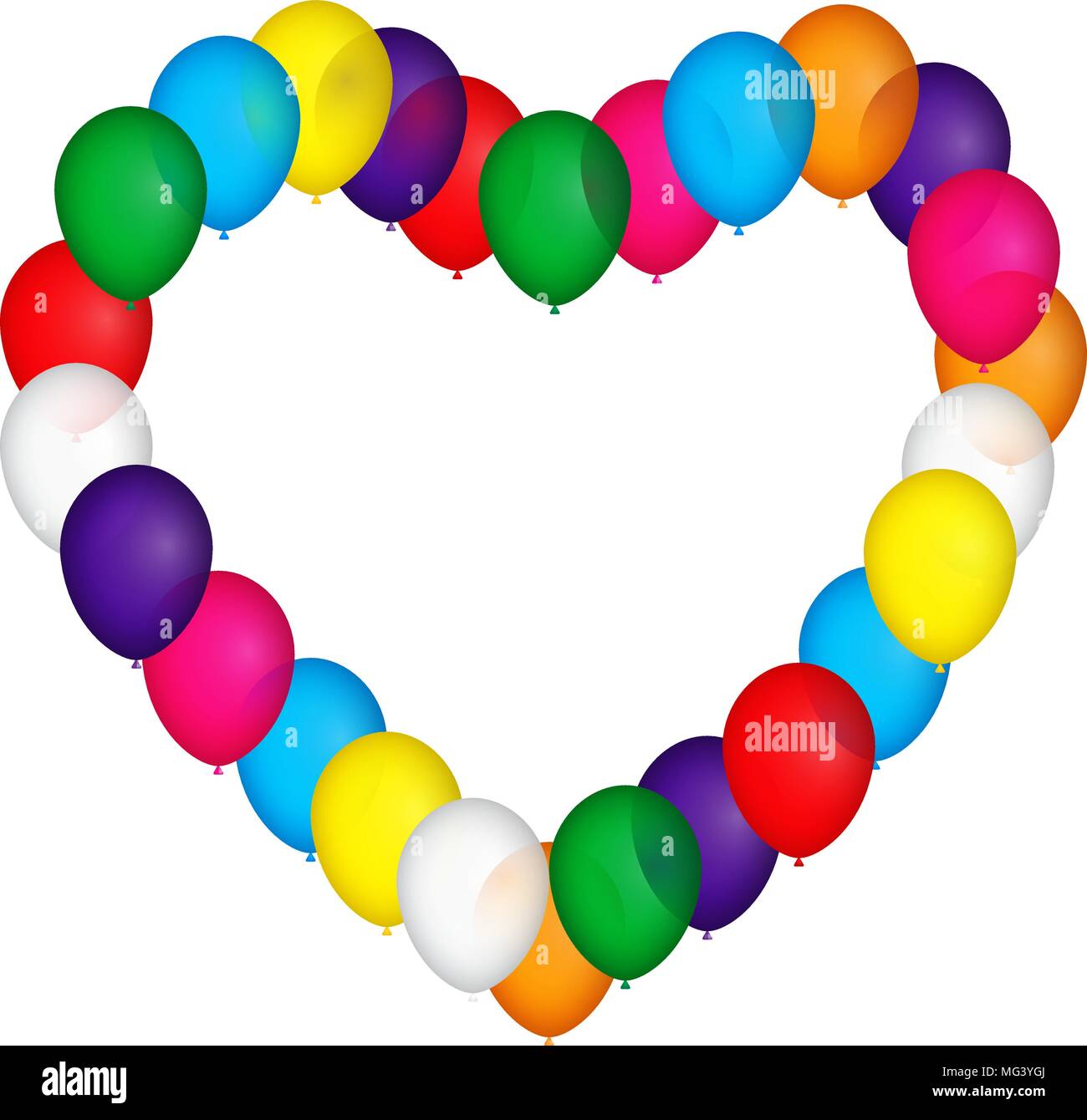 Heart made of colorful balloons Stock Vector Image & Art - Alamy